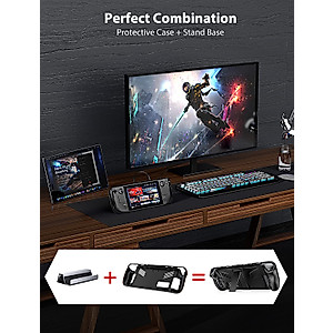 ANNAPRO Protective Case for Steam Deck/Steam Deck OLED, TPU Protective Case with Kickstand, Non-Slip and Anti-Scratch Design Protective Cover Case Compatible with Steam Deck