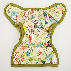 3 Newborn Baby Diaper Nappy Covers 8lbs-10lbs for Girls (Floral Bloom Rabbit Pack)