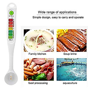 Salinometer, LED Lights Salinity Tester Professional Accurate Food Liquid Salinity Meter Pen Type Salinity Meter for Testing Salinity Value of a Solution