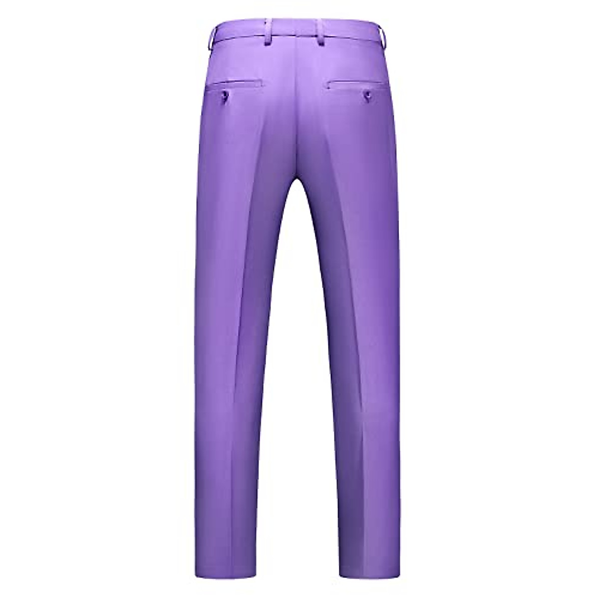 Mens Pants Slim Fit Solid Color Skinny Trousers Classic Dress Business Wedding Suit Pants US Size 32 Lavender