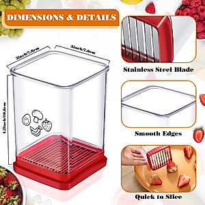 Threlaco Cup Slicer Egg Slicer Fruit and Vegetable Speed Slicer with Push Plate Strawberry Slicer Stainless Steel Banana Strawberry Cutter for Quickly Making Fruit Vegetable Salad (2)