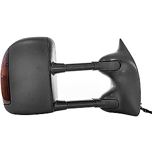 Dependable Direct Right Passenger Side Mirror for 2001-2005 Ford Excursion, 2003-2007 Ford Super Duty - F-250, F-350, F-450, F-550 - Power Operated, Manual Folding Replacement Mirror - FO1321268