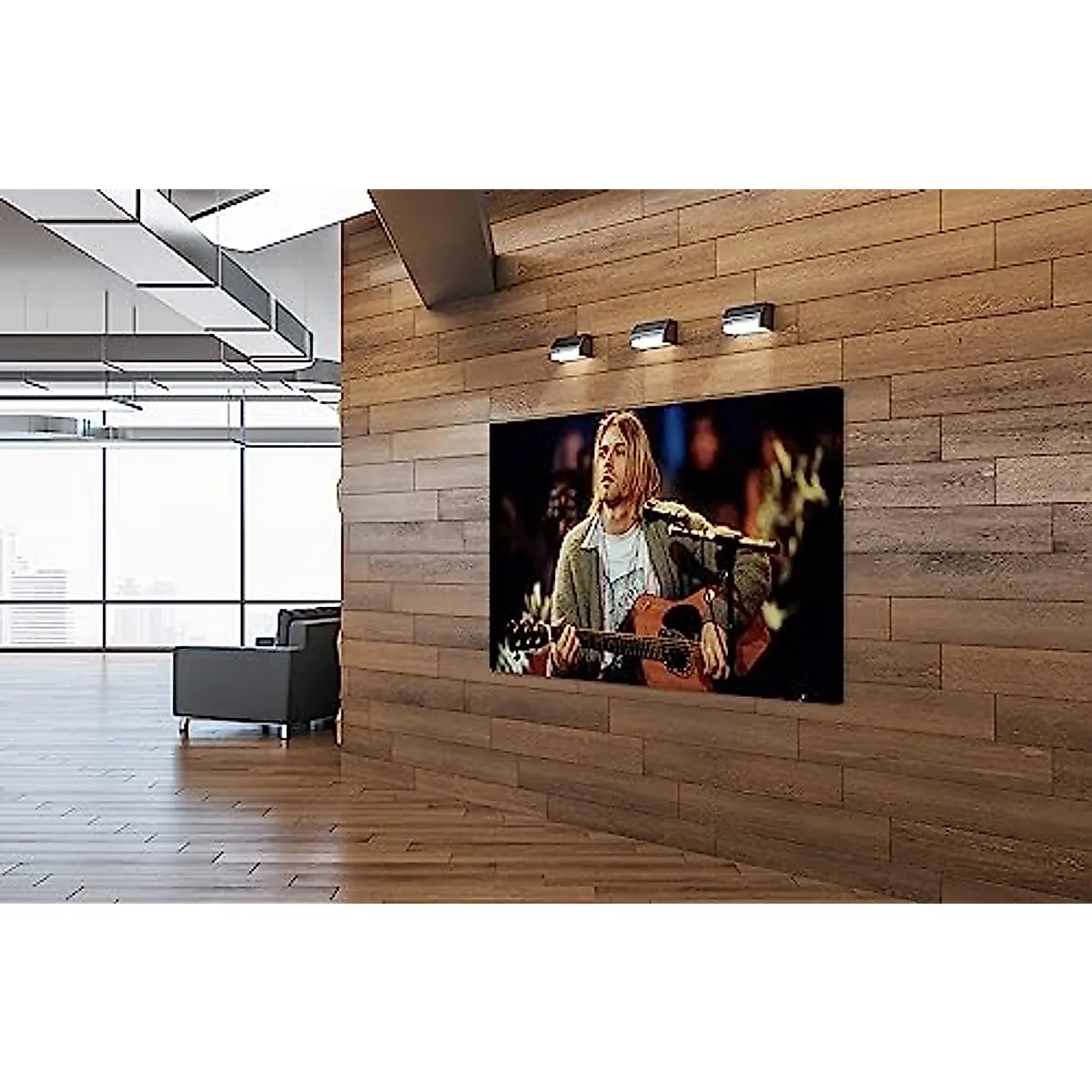 SpiritualHands Kurt Cobain Canvas Wall Art - Posters, Prints, and Decorations for Nirvana Fans - Unique Memorabilia and Gifts (18 KURT COBAIN LOOKING FAR, 15" x 22" - Ready to Hang)