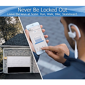 eKyro Smart Garage Door Opener - Universal WiFi Remote Controller Compatible with Alexa, Google Home, iPhone, Siri, Android, Door Left Open Alert, Door Security Systems, Updated Model