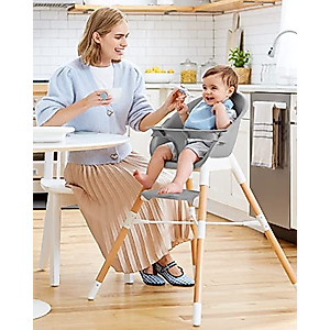 Skip Hop Baby High Chair, Eon 4-in-1, Grey/White