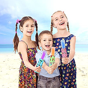 24 Pack Ice Pop Sleeves Neoprene Freezer Pop Sleeve Popsicle Covers Holders Bags BPA-Free for Kids Party Supplies (Colorful)