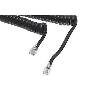 10FT Cisco Phone Cord, Handset Curly Cable, Dark Gray, (2 Pack) 7800/7900 / 8800 Series 7940 7945 7960 7965 8841