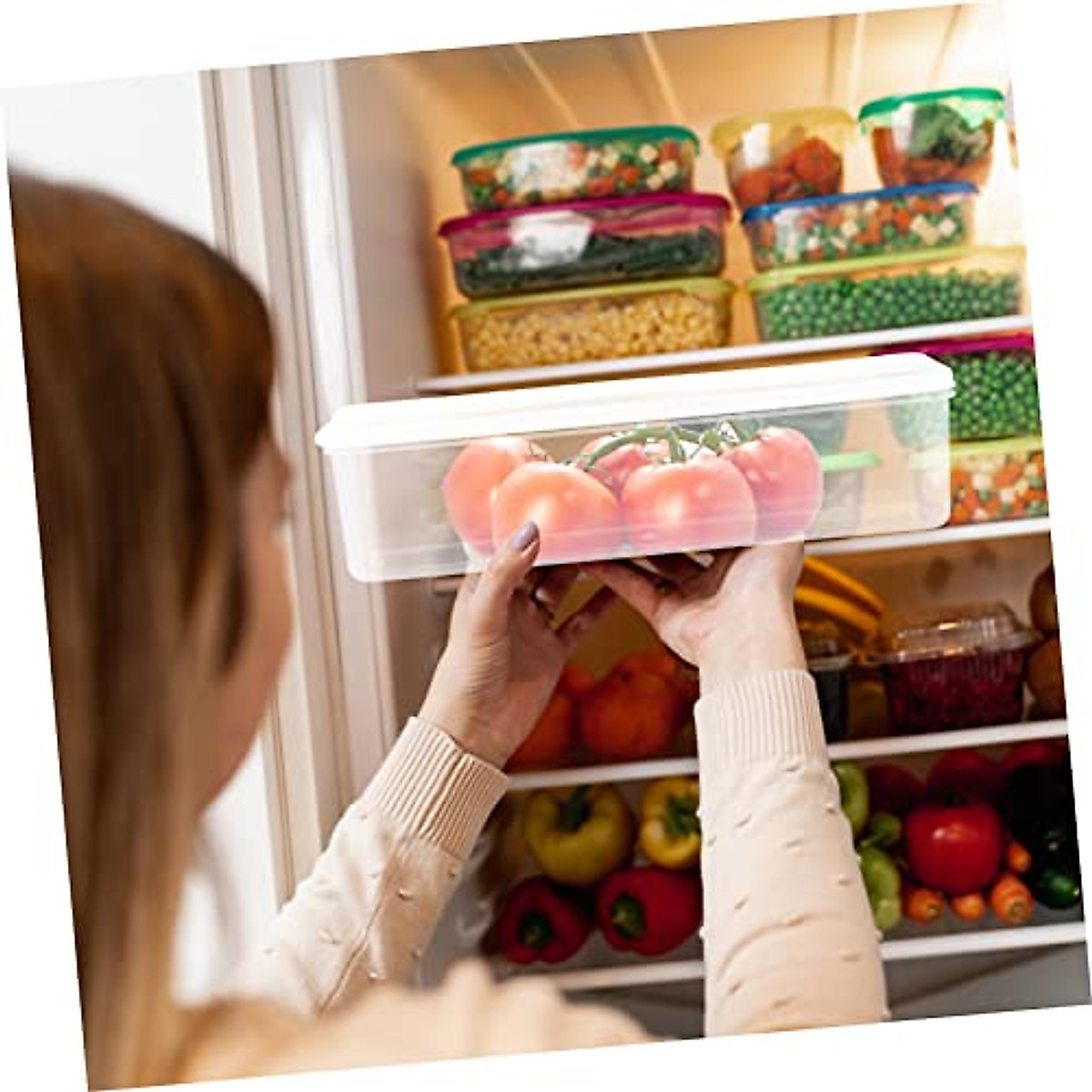 Cabilock 3pcs Transparent Noodle Box Pp Agricultural Products Food Grade