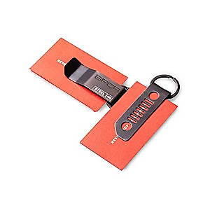 GPCA - GP Money Clip, Belt Key Holder, Heavy-Duty Keychain Clip for Outdoor and Daily Use, Handy 7 Slot Wrangler Grill Pattern, Stainless Steel, Gift for Jeep Enthusiast Dad - Jet Black