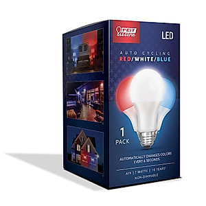 Feit Electric LED A19 E26 R/W/B 2W