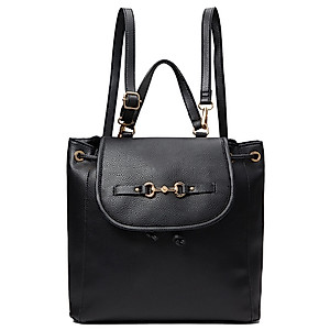 Anne Klein Flap Horsebit Backpack, Petal Pink