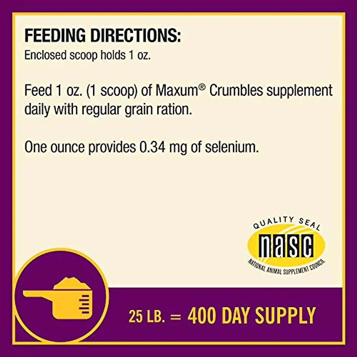 Horse Health Maxum Crumbles Concentrated Feed Supplement for Horses, Provides a Wide Range of Beneficial nutrients for Today's Equine Athlete 25 Pound