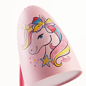 Idea Nuova Nickelodeon JoJo Siwa Switch Operated LED Task Table and Desk Lamp with Charging Outlet