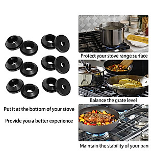 071129 RV Stove Parts Grommets Replacement for Suburban Stove Top Grate Magic Chef Grate Grommets Kit 525004 Suburban Camper Motorhome Rubber Foot Pad for RV Range Grate Durable Rubber Feet 12Pcs