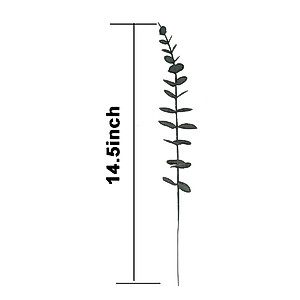 Fawoert 10Pcs Artificial Eucalyptus Leaf Stem, Gray-Green Artificial Plant Branches for Home Garden Core Wedding Decoration.