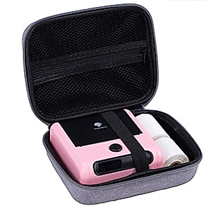 Phomemo Case 2023 Upgrade Version M110 M200 M221 Label Printer,M220 Thermal Label Maker, P3200 D1600 M04S Sticker Photo Printer Storage Holder Tape Paper Roll&USB Cable(Box Only)-Gray