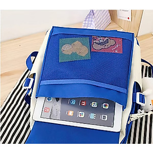 LaurelTree Kawaii Aesthetic Cute 4pcs School Bags Set with Accessories School Suppliers for Teens Girls Backpack Tote Bag (Black)