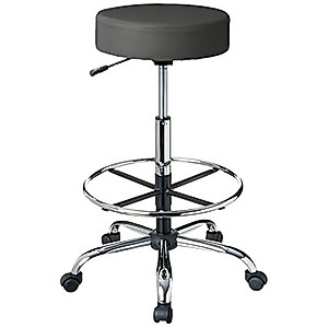Boss Office Products Adjustable 16" Drafting Stool, Grey