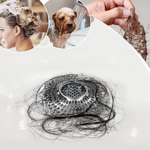 LEKEYE Drain Hair Catcher/Bathtub Shower Drain Hair Trap/Strainer Stainless Steel Drain Protector(Patented Product)