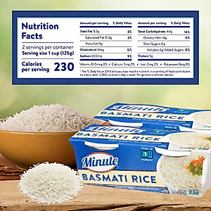 Microwavable Basmati Rice Bundle. Includes Two-8.8 Oz Packages of Minute Microwavable Basmati Rice! Total of 4 Cups of Instant Cooked Rice! Comes With a BELLATAVO Fridge Magnet!