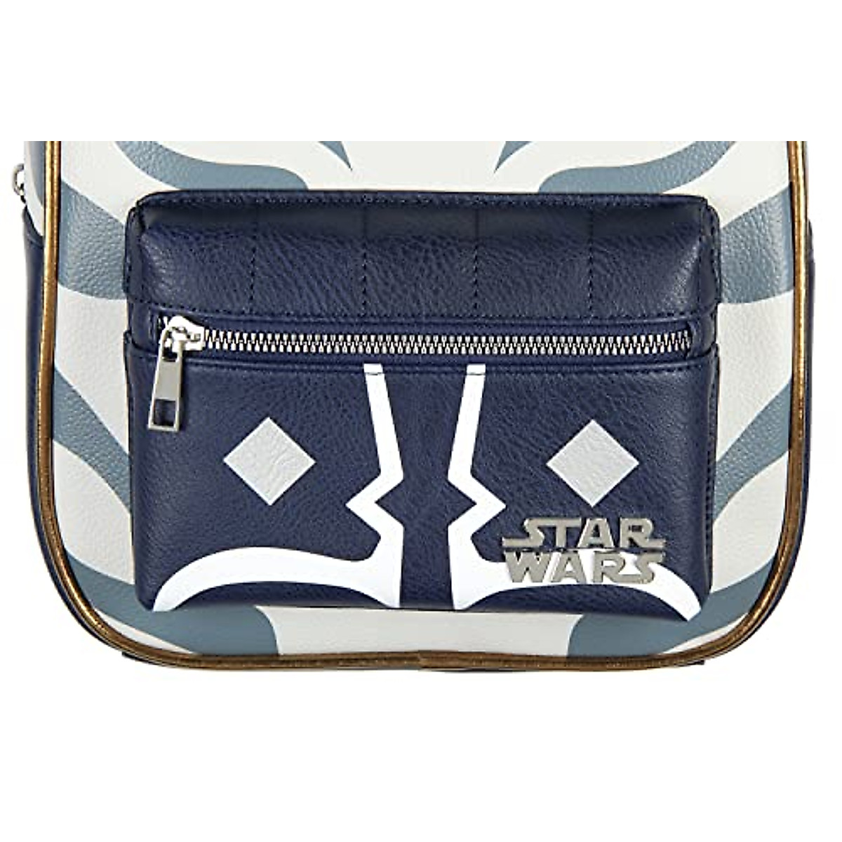 Star Wars Ahsoka Tano Character Pattern Faux Leather Tote Bag Mini Backpack