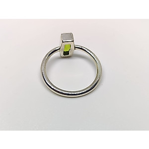 Women Ring, Peridot Ring, Minimalist Ring, Boho Ring, 925 Solid Sterling Silver Ring, Gemstone Ring, Statement Ring, Handmade Jewelry, Gift for Her (Size-7)