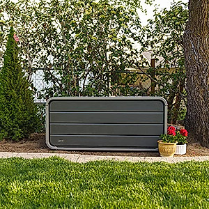 Lifetime 60367 Modern Deck Box, 136 Gallon Outdoor Storage Container, Gray