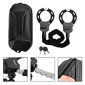 Areyourshop Motorcycle Bike Electric Scooter Lock with Key 60cm Chain Lock Anti Theft W/Bag