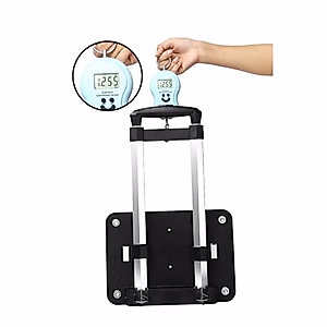 Hand Truck with Telescoping Rod and 4 Wheels, Heavy-Duty Folding Cart for Luggage, Backpacks and More, Black