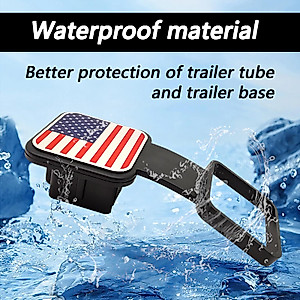 Trailer Hook Dust-Proof Plug, 1.9 Inch Hitch Cover Trailer Hitch Cover,Square Mouth Protection Cover Traction Cover Suitable for Most Cars and Trailers,Car Accessories (red)