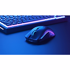 Glorious Model O- (Minus) Wireless Gaming Mouse - 65g Superlight Honeycomb Design, RGB, Ambidextrous, Lag Free 2.4GHz Wireless, Up to 71 Hours Battery - Matte Black