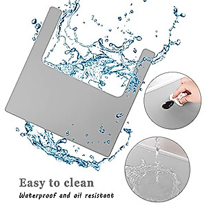 High Chair Placemat, Durable High Chair Placemat Silicone, 2-Piece Set, Can Be Used Interchangeably, Suitable for IKEA Antilop Highchai, for Toddlers and Babies (Pink/Grey)