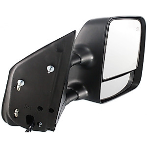 Kool Vue Passenger Side Power Heated Towing Mirror for Nissan Titan 2004-2015 With Memory Chrome With Towing Package