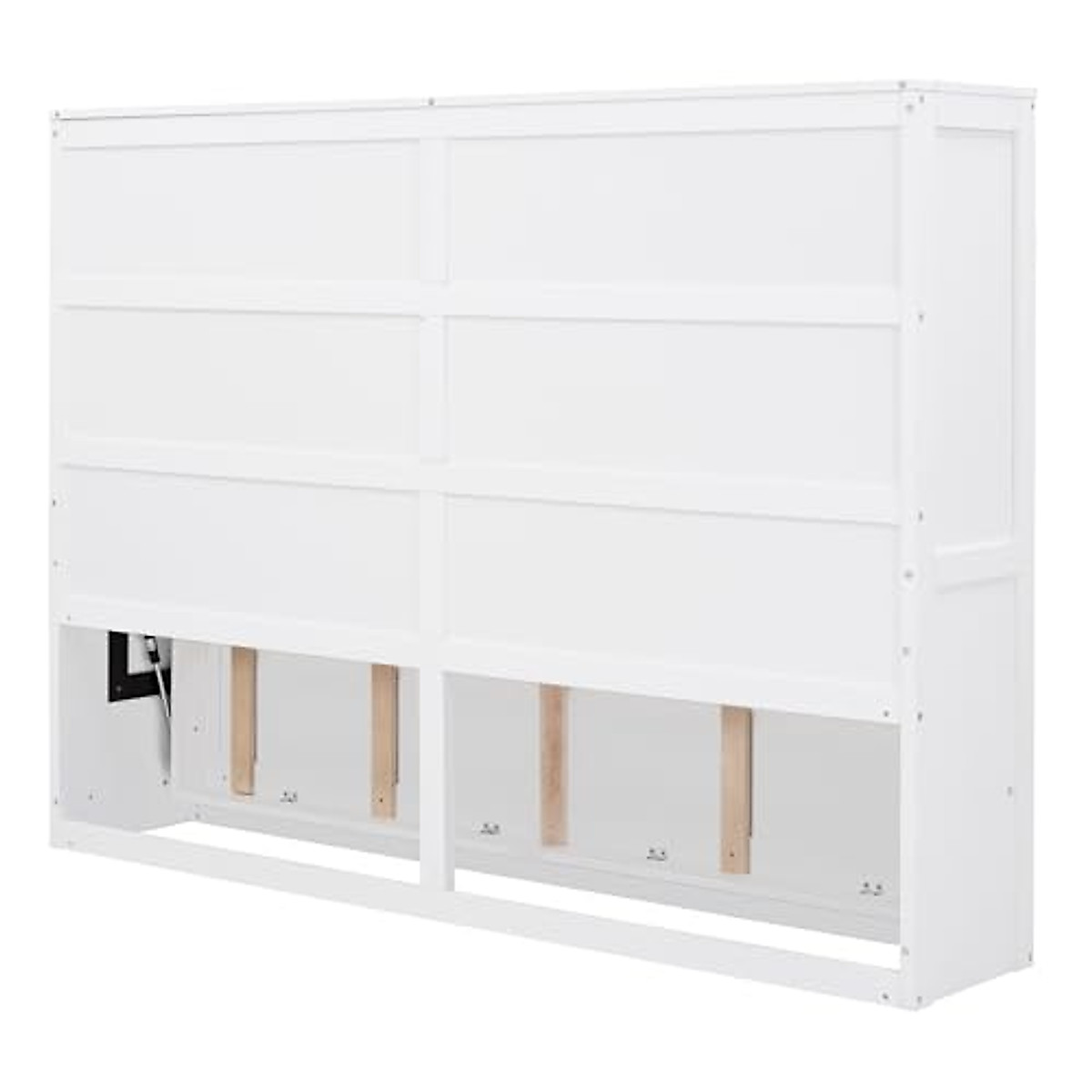 CJLMN Muti-Functional Design Full Size Murphy Bed Wall Bed with Space-Saving,Hide a Bed on a Cabinet,for Guest Room Home Office (White)