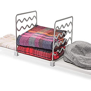 Juvale Grey Shelf Dividers for Closets, Spacers for Shelves (10.8 x 10 in, 12 Pack)