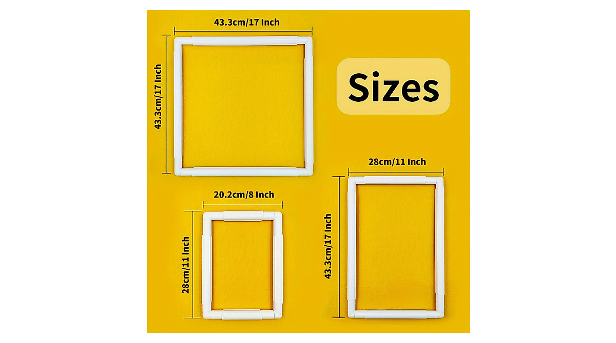 3-in-1 Universal Clip Frame Set for Embroidery & Quilting | HAND U JOURNEY