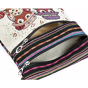 FORUU Bags, 2020 Best Gift For Mother Lover Girlfriend Wife Trendy Stylish Unisex Embroidered Owl Tote Bags Women Shoulder Bag Handbags Postman Package