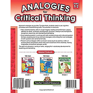 Analogies for Critical Thinking, Grades 1–2 from Teacher Created Resources