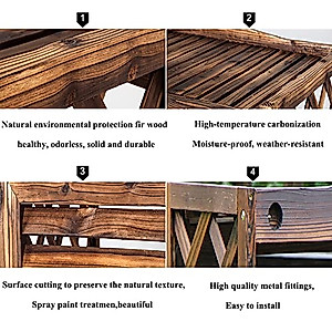 YPINKZ Outdoor Privacy Fence Panels Decorative Air Conditioner Fence Screens,Wood Fencing for Garden Patio Lawn 33.5"x29.5" 39.4"x37" 47"x39.4" (Size : 110x50x85cm(43.3x20x33.5in))