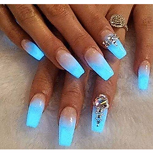 Cre8tion Glow in The Dark Soak Off Top Coat Gel Polish led uv lamp needed Curing Nail Art Nail Polish