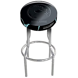 Arcade1Up Adjustable Padded Arcade Game Stool, Steel Frame, Midway Legacy, 21.5" to 29.5"