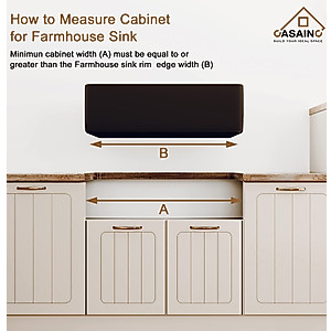 CASAINC 33-inch Kitchen Sink Black, Farmhouse Sink Fireclay Apron -Front Farmhouse Deep Single Bowl, Farmhouse Sink with Stainless Steel Bottom Grid and Kitchen Sink Drain