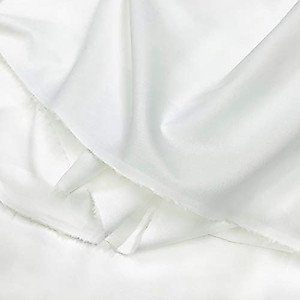 White Combed Cotton Fabric by The Yard for Quilting Sewing Broadcloth 2 Yard or 5 Yard Cloth (2 Yard)