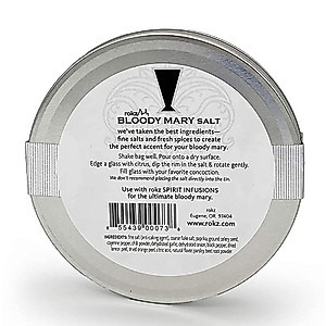 Rokz Rimming Salts Set of 2 Tins | Bloody Mary Salt and Lime Margarita Salt | One Each | Contains 2, 4 Ounce Tins, 8 Ounces Total.