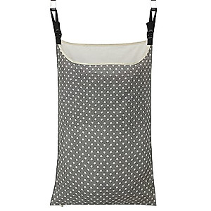 HDHYK Adjustable Space Saving Door Hanging Laundry Hamper Bag Dorm Laundry Bag,Wide Open Top Over The Door Laundry Hamper with Free Hanging Hooks