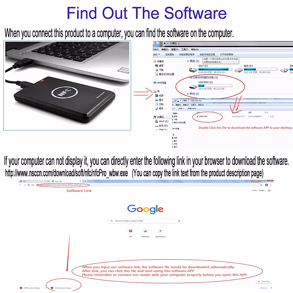 TO BE SECOND JASAG 13.56MHz IC Card Copier NFC Reader 125KHz RFID Reader Writer Duplicator Smart Card Programmer with IC Encrypted ID Composite Buckle Writable Key Fob Cards black NS106+3+3
