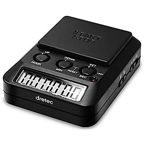 dretec Learning Timer, for Studying, Large Button, Count Function Until The Target Date, Black, Officially Tested in Japan(1 Starter AAA Battery Included)
