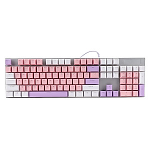 Gaming Keyboard, RGB Backlight Hot Swap Mechanical Keyboard for PC (Red Switch)