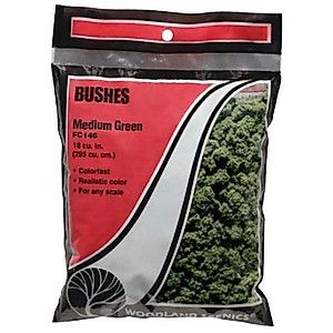 Woodland Scenics Bushes, Light Green, Medium Green, and Forest Blend (Pack of 3) - with Make Your Day Curved Tweezers