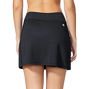 BALEAF Women's Golf Skorts Tennis Skirts with Pockets Athletic Running Workout Sports Black Size M